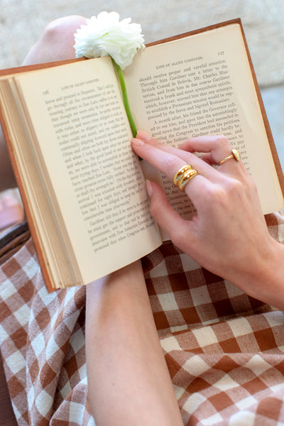Studio Shift Dress - Handloom Gingham Rust - Emerson Fry