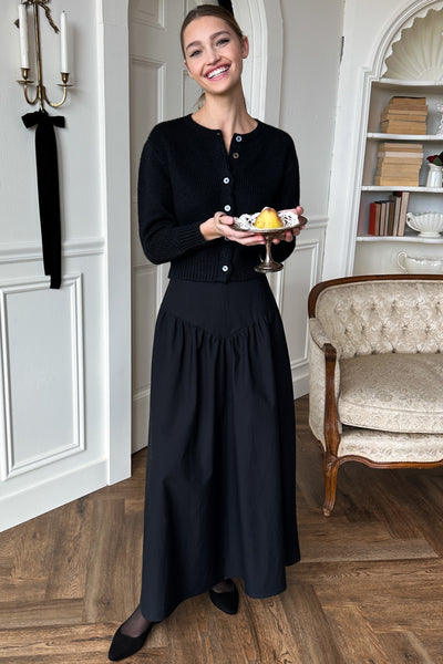 A Line Maxi Skirt - Black Swan - Emerson Fry