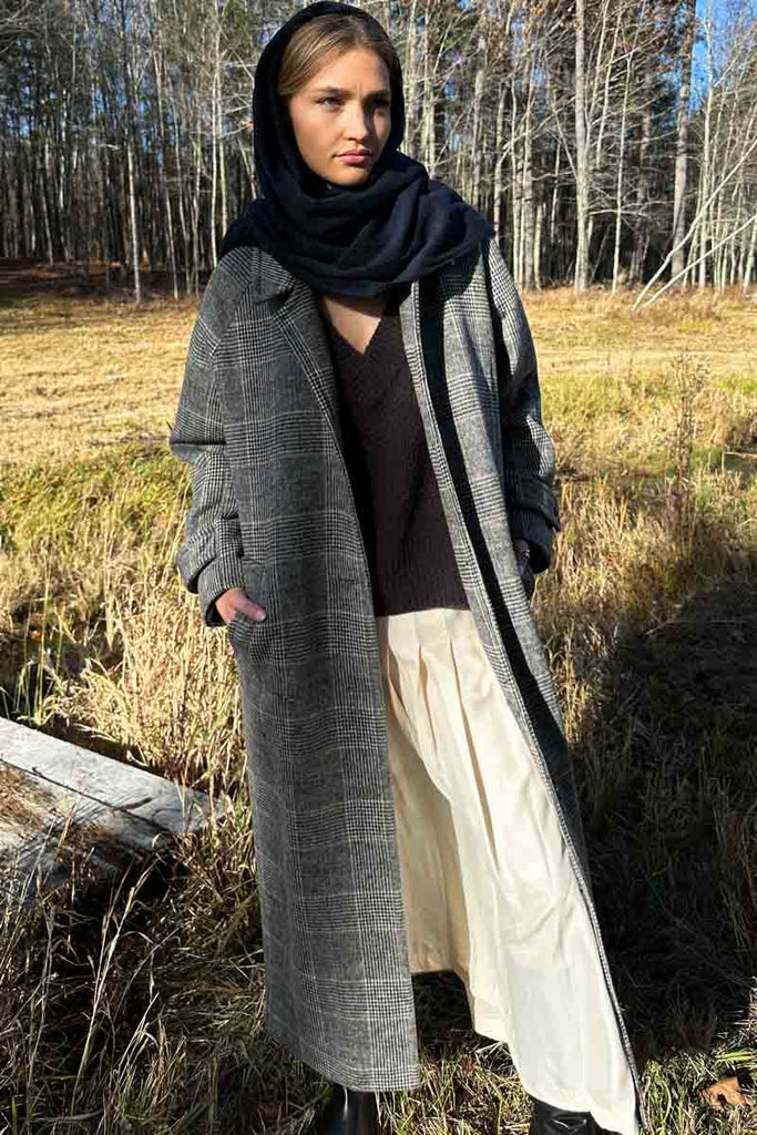 Maxi Overcoat - Mackenzie Plaid Wool - Emerson Fry
