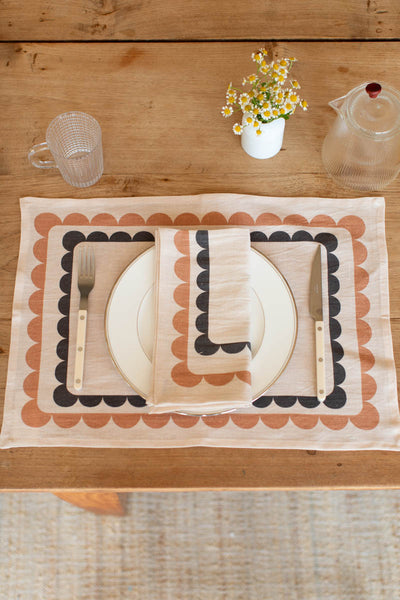 Fete Linen Napkin - Coffee + Cream - Emerson Fry