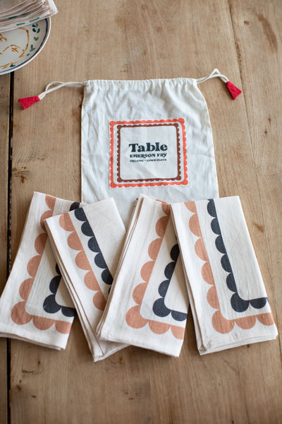 Fete Linen Napkin - Coffee + Cream - Emerson Fry