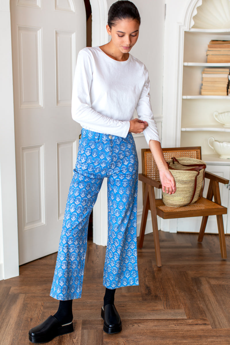Everyday Pant - Blue Crown Flowers - Emerson Fry