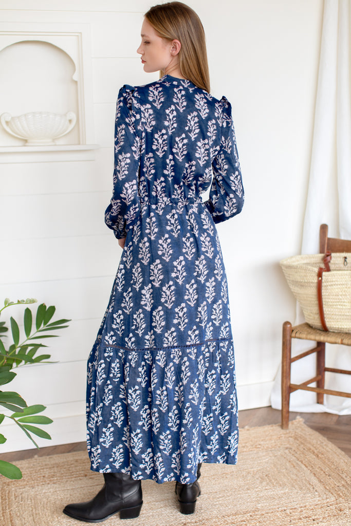 Frances 4 Dress - Pressed Flowers Blue - Emerson Fry