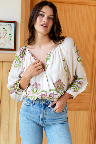 Frances Blouse - Maeve Flowers - Emerson Fry