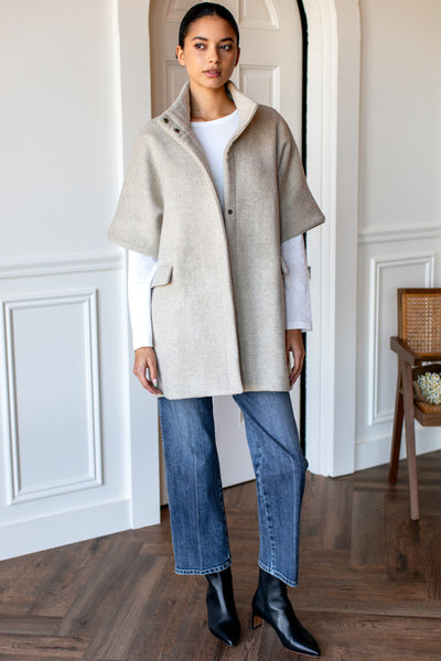 Layering Jacket - Camel Houndstooth - Emerson Fry