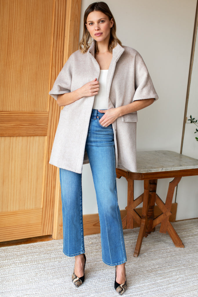 Layering Jacket - Sand Wool Mohair - Emerson Fry