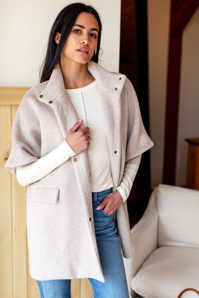 Layering Jacket - Sand Wool Mohair - Emerson Fry
