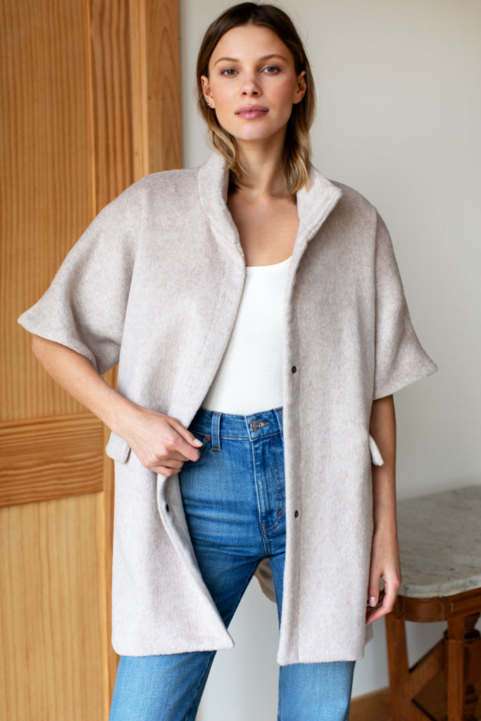 Layering Jacket - Sand Wool Mohair - Emerson Fry