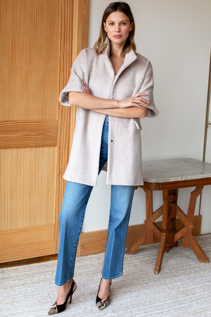 Layering Jacket - Sand Wool Mohair - Emerson Fry