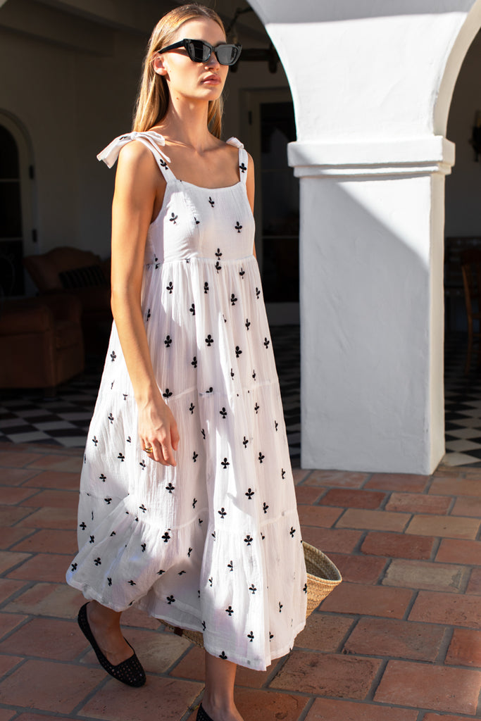 Sara Tier Dress - Embroidered Clover - Emerson Fry