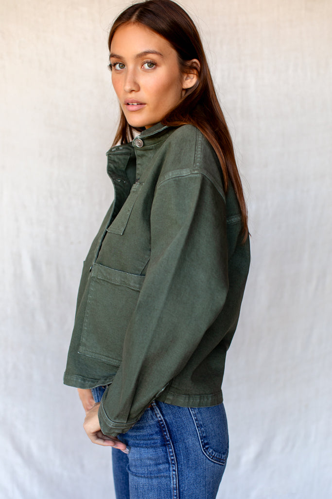 Utility Shirt Jacket - Army Green - Emerson Fry