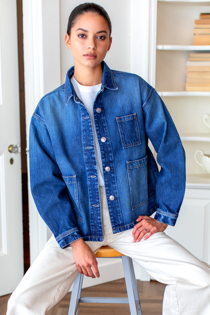 Utility Shirt Jacket - Rebound Indigo Wash - Emerson Fry