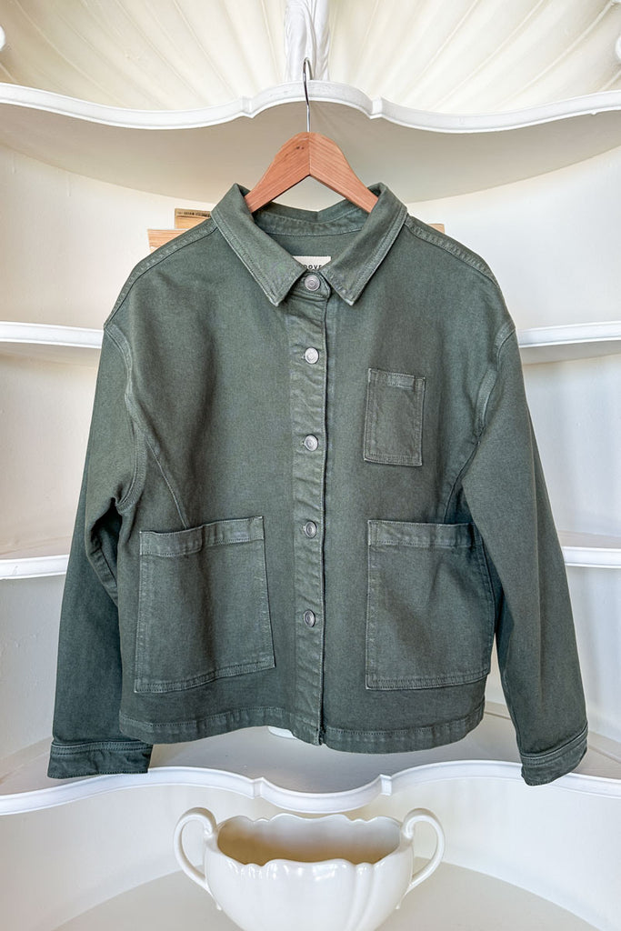 Utility Shirt Jacket - Army Green - Emerson Fry