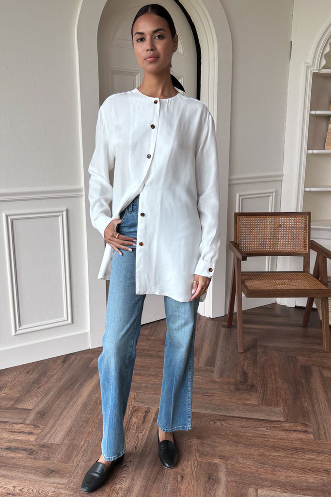 Layering Shirt - White - Emerson Fry