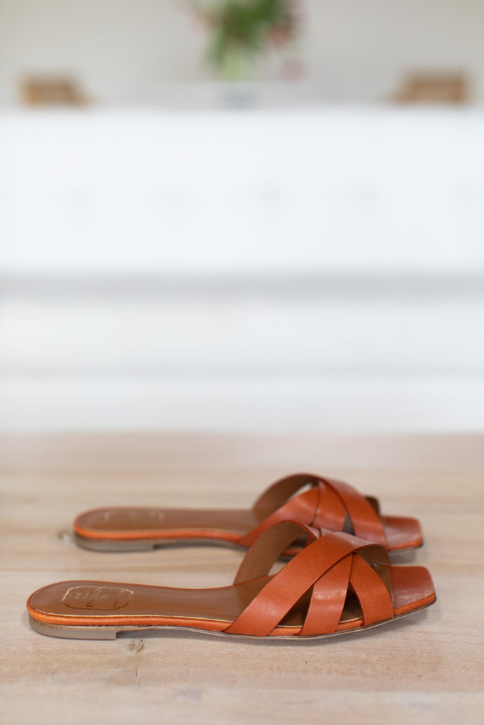 Fortuna Slide - Almond Leather - Emerson Fry