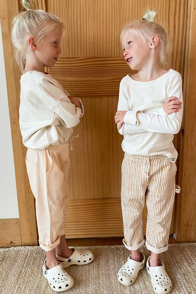 Family Cargo Pant Child - Honey Stripe Organic - Emerson Fry