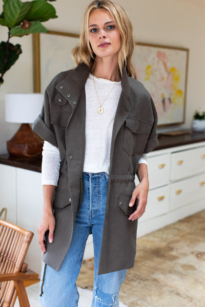 Military Layering Jacket - Army Linen - Emerson Fry