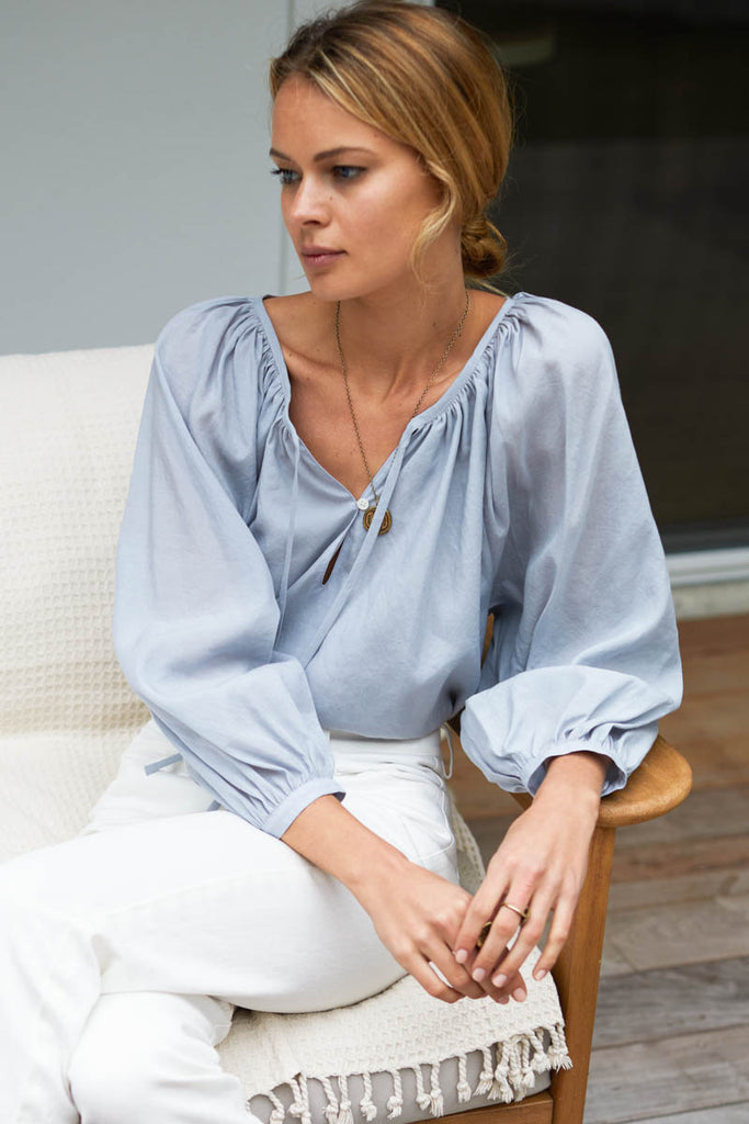 Lucy Blouse - Fresh Blue - Emerson Fry