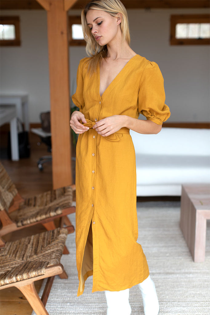 Bea Dress - Golden Wheat - Emerson Fry
