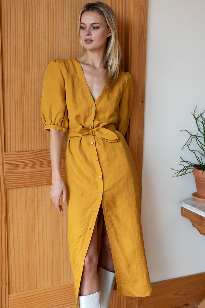 Bea Dress - Golden Wheat - Emerson Fry