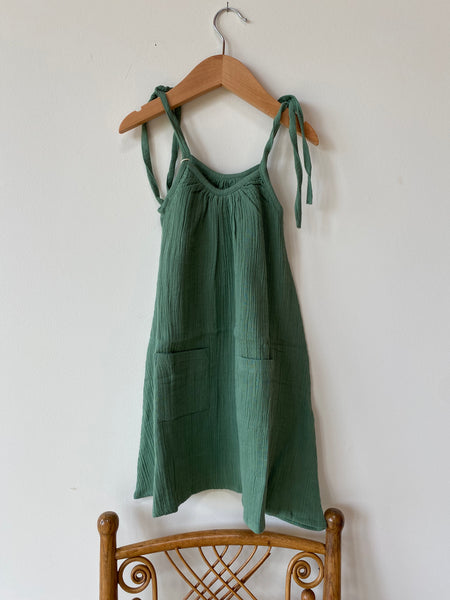 LIttle Fry Sunshine Dress - Green Organic - Emerson Fry